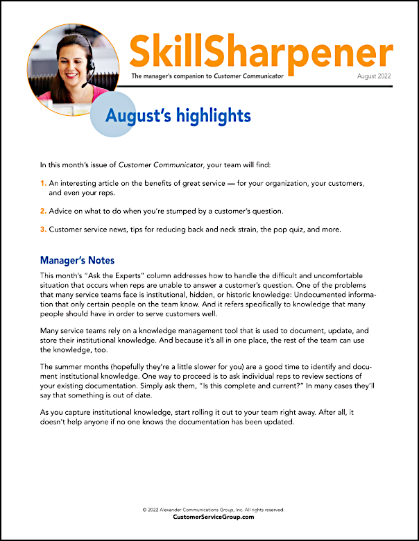Customer Communicator – Customer Service Group